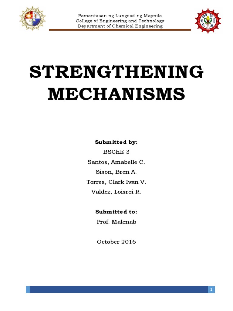 Strengthening Mechanisms | PDF | Deformation (Engineering) | Dislocation