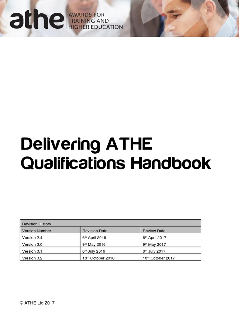 Delivering ATHE Qualifications PDF | PDF | Verification And Validation ...