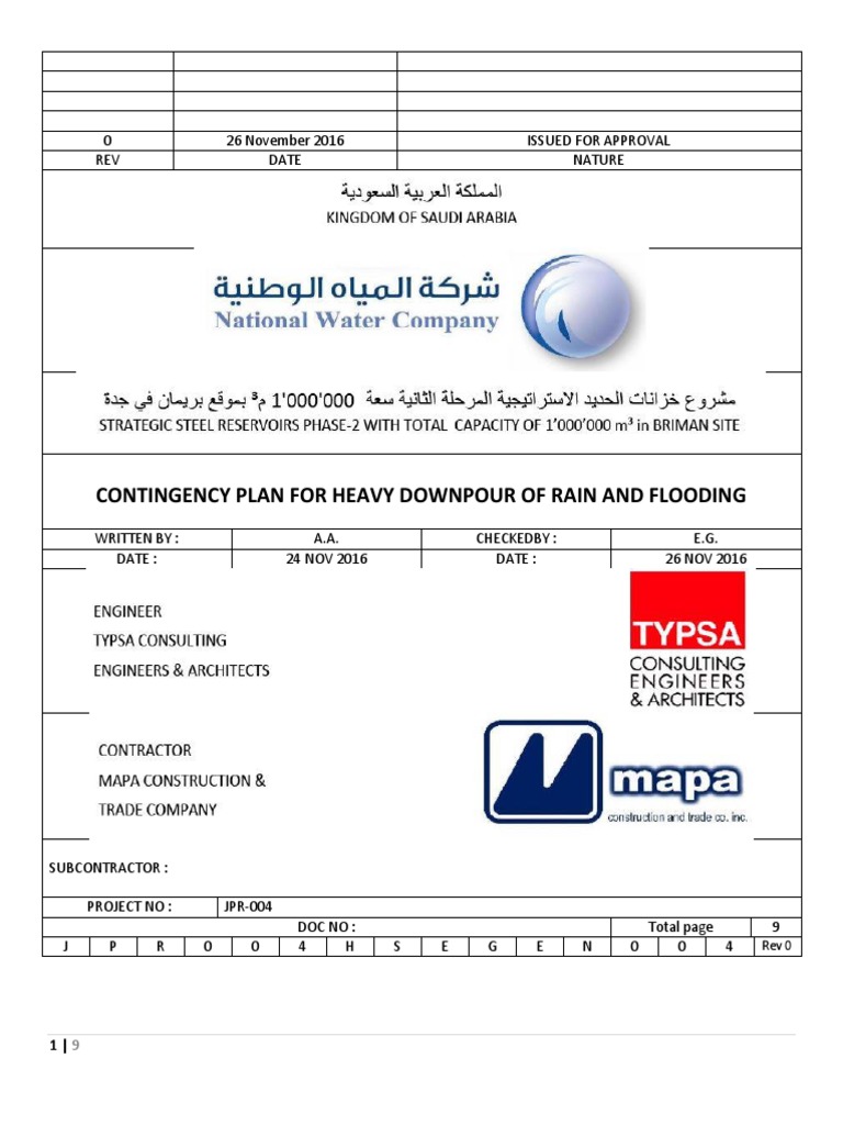 Rain Contingency Plan for Construction | PDF | Weather Forecasting ...