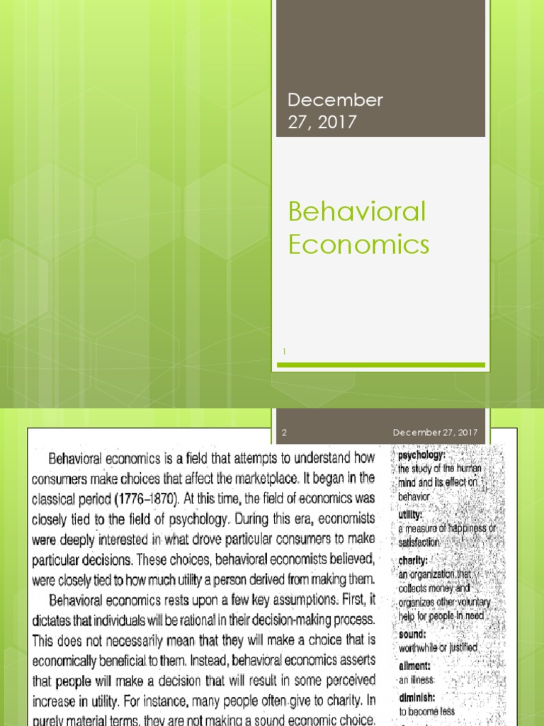 Behavioral Economics | PDF | Career & Growth