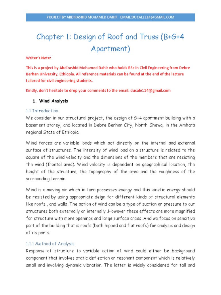 Chapter 1 Design of Roof and Truss B G 4 | PDF | Truss | Building