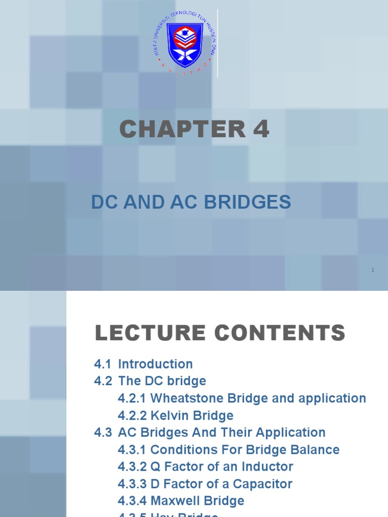 DC and Ac Bridges | PDF | Capacitor | Electrical Impedance