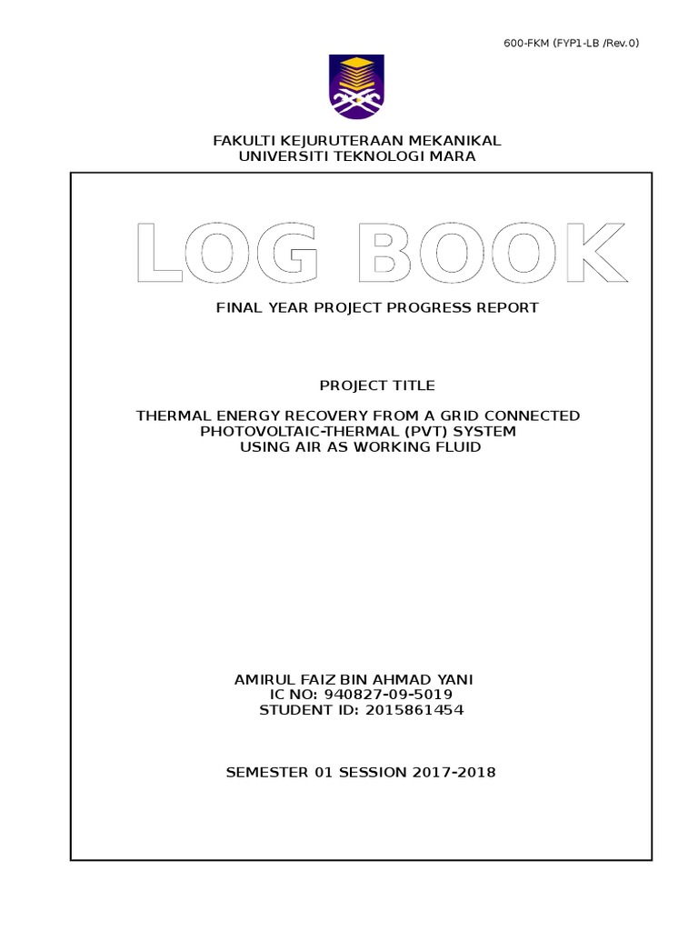 Fyp Logbook | PDF | Brainstorming | Cognition