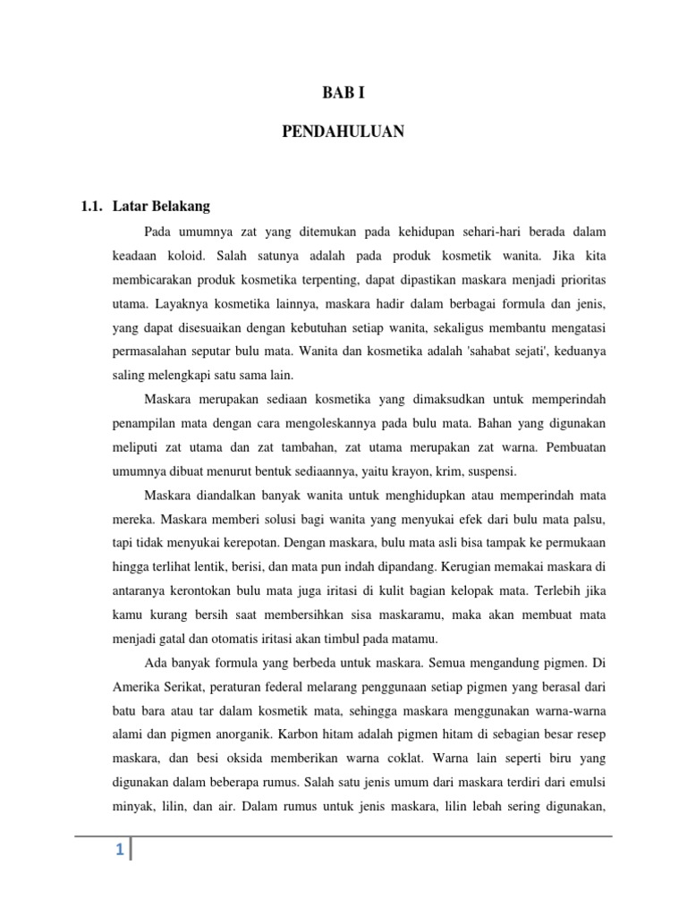 Tinjauan Pustaka Kosmetik Maskara Biru | PDF