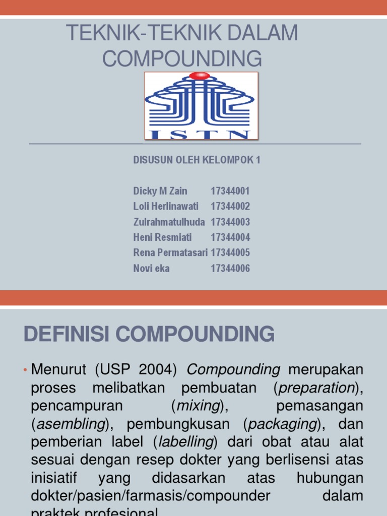 Teknik-Teknik Dalam Compounding (Recovered) - 1 | PDF