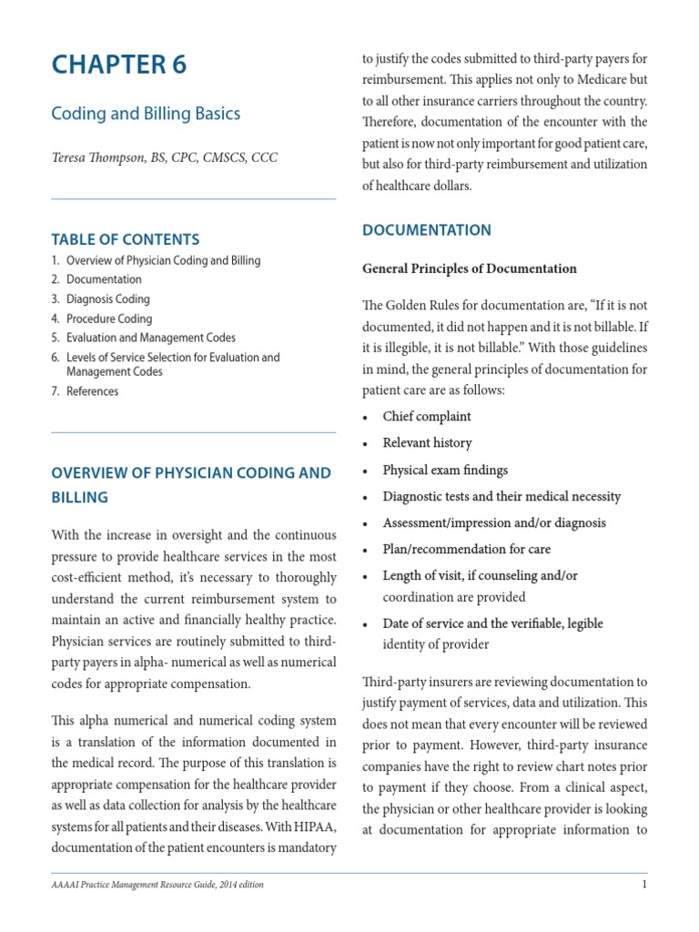 Chapter 6 Coding and Billing Basics PDF | PDF | International ...