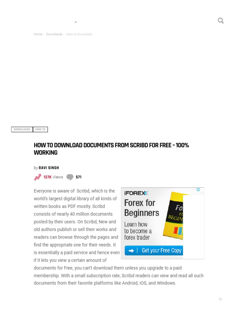 How To Download Documents From Scribd For Free - 3 Tricks | PDF ...