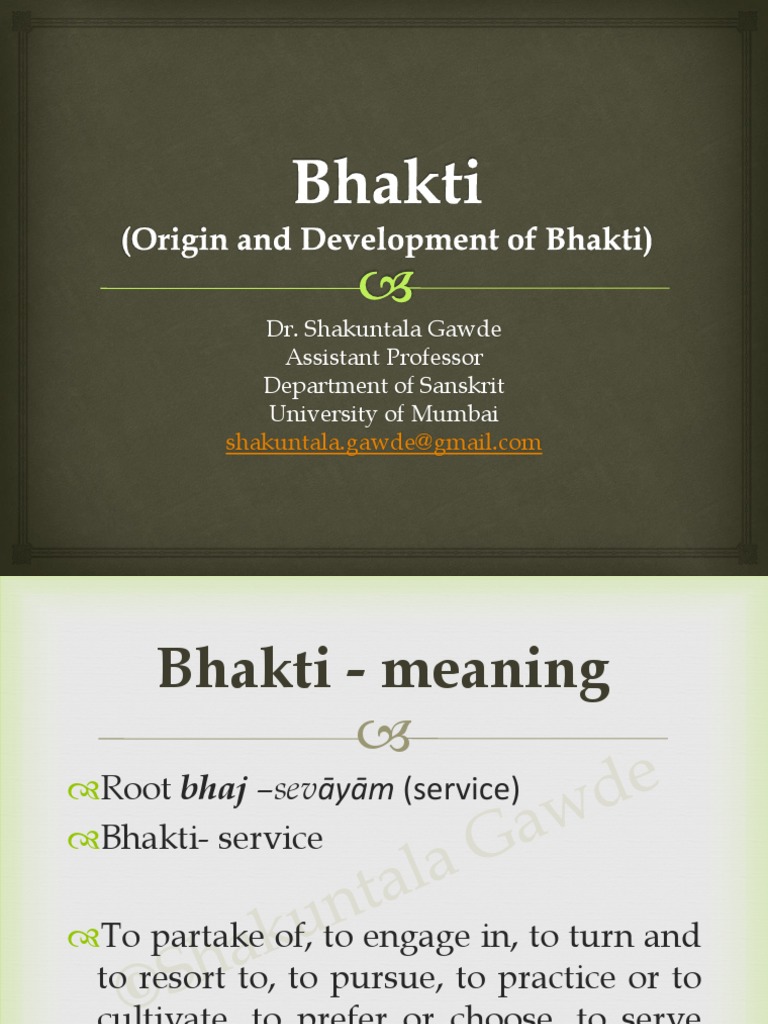 Bhakti (Origin and Development of Bhakti) | PDF