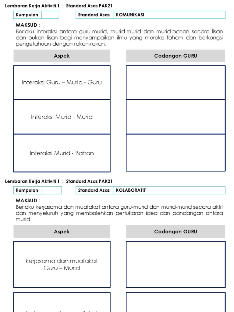 Template Latihan PAk21 | PDF