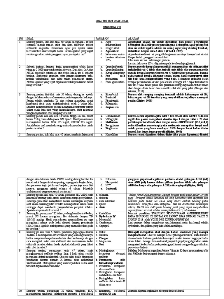 Soal Try Out Ukai Unwahas | PDF