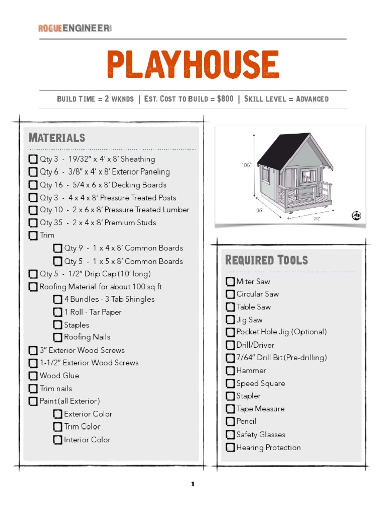 Free DIY Playhouse Plans PDF | PDF