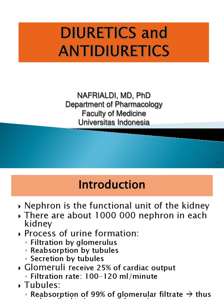 Vidconf Diuretic Antidiuretic 2014 | PDF | Hypertension | Clinical Medicine