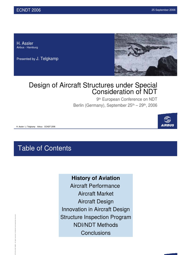 Design of Aircraft Structures Under Special Consideration NDT | PDF ...