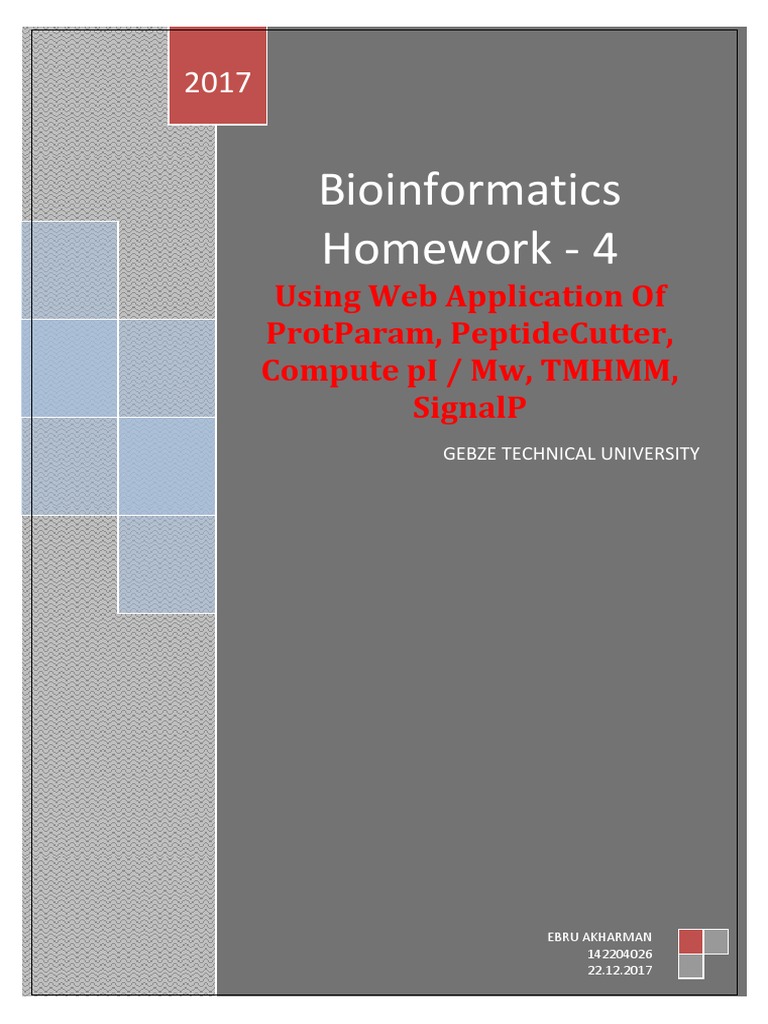 Using Web Application of ProtParam, PeptideCutter, Compute Pi / MW ...