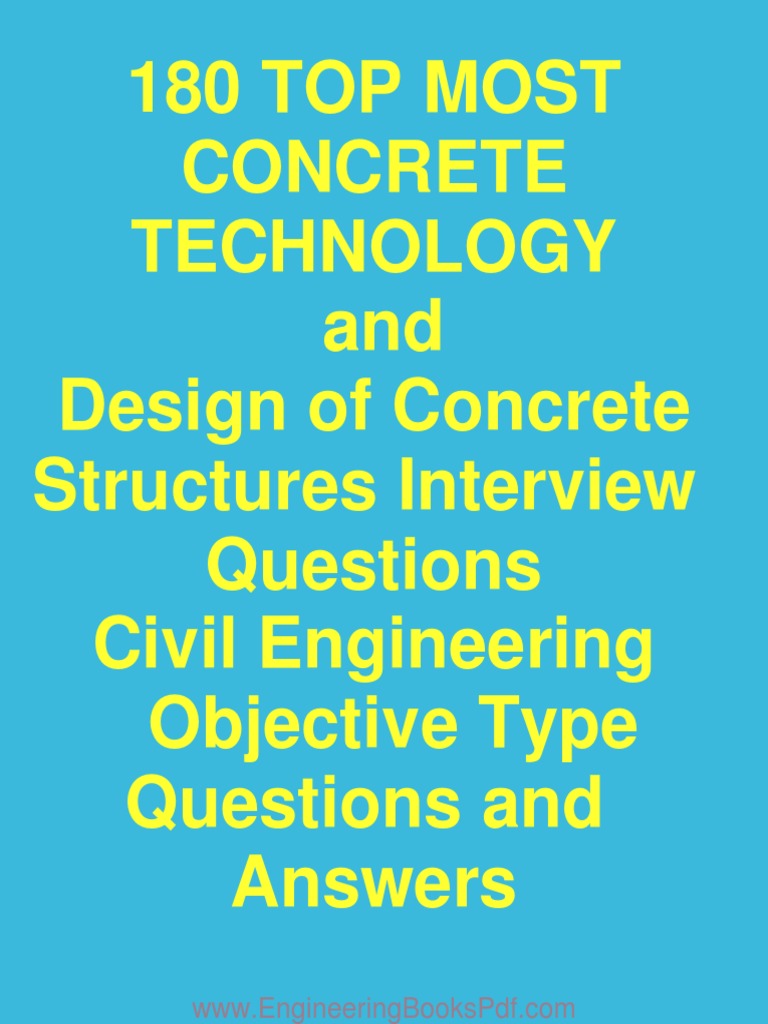 180 Top Most Concrete Technology and Design of Concrete Structures ...