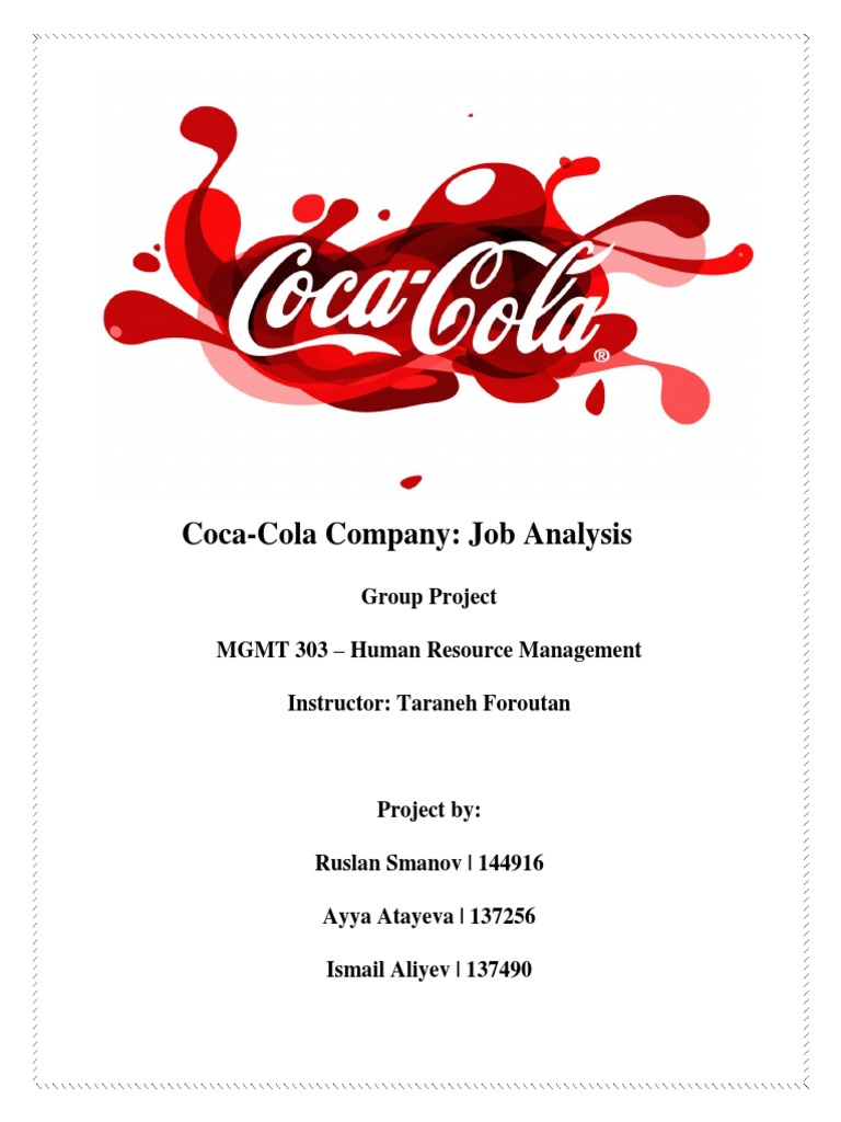 Human Resources Management in Coca | PDF | Coca Cola | Employment