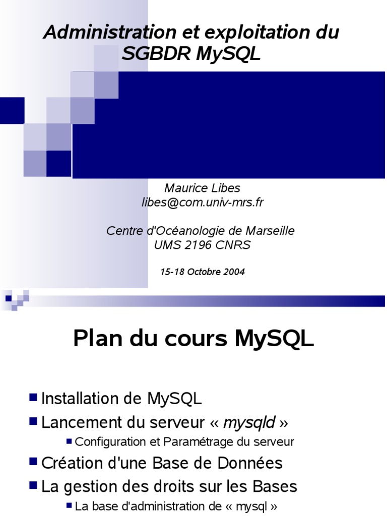 Cours Mysql | PDF | Business Cours Mysql | PDF | Business