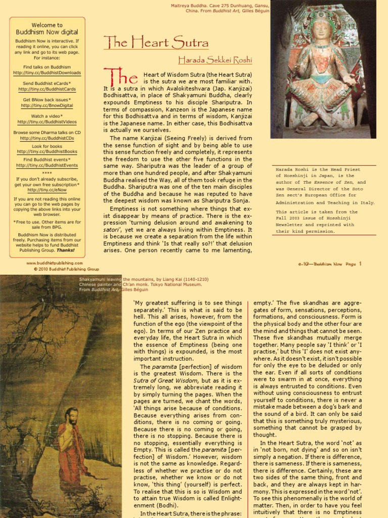 Heart Sutra | PDF | Śūnyatā | Bodhisattva