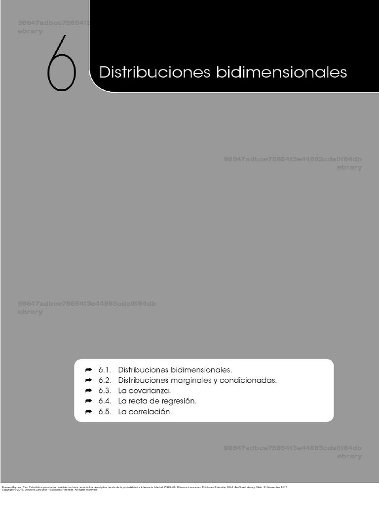 Estad Stica para Todos An Lisis de Datos Estad Stica Descriptiva Teor A de La Probabilidad e ...