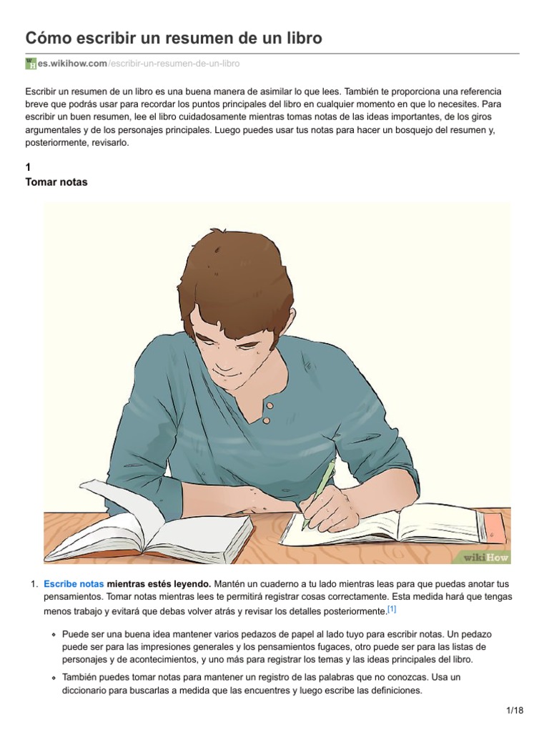 Cómo escribir un resumen de un libro | PDF | Harry Potter | Libros