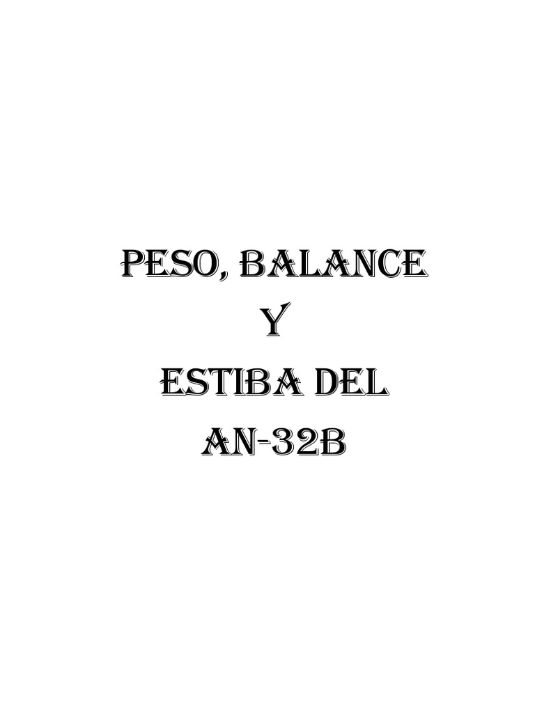 Peso y Balance AN32B | PDF | Avión | Ala