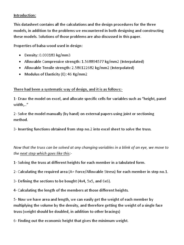 Analysis of Balsa Wood Bridge Models | PDF | Buckling | Truss