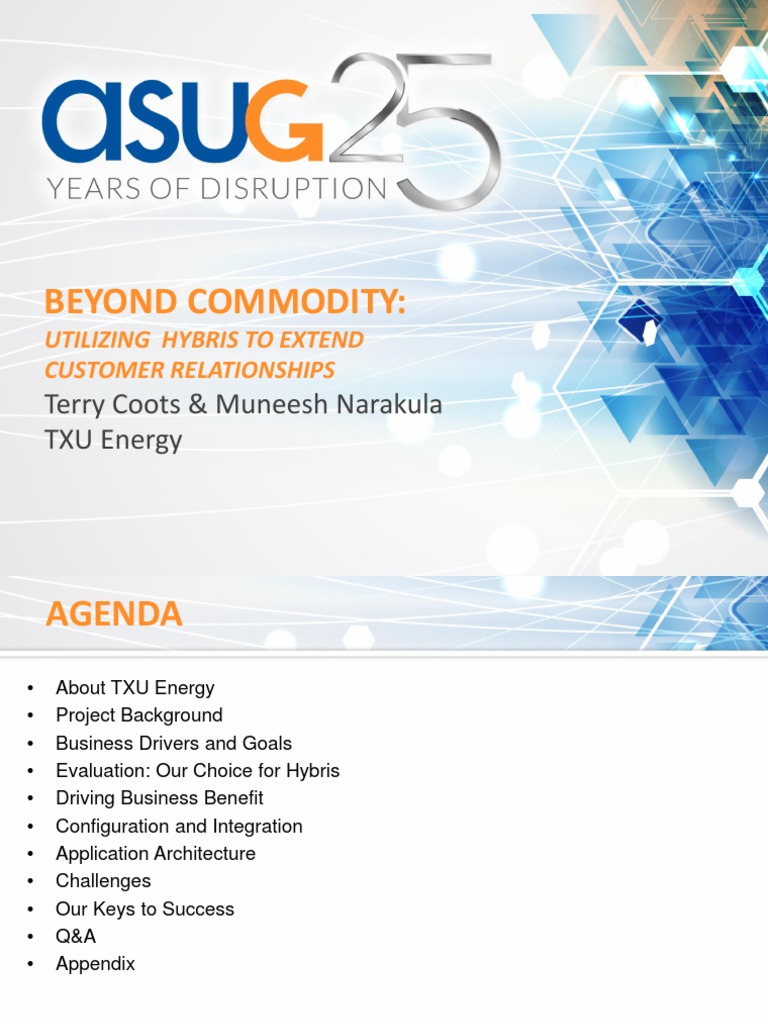 ASUG - Southwest Utilities Days TXU Energy | PDF | Invoice | Sap Se