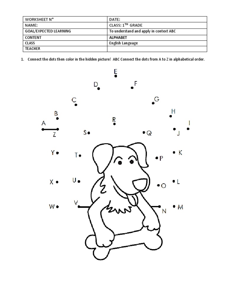 Worksheet #Date: Name: Class: 1 Grade: Alphabet | PDF | Language Arts ...