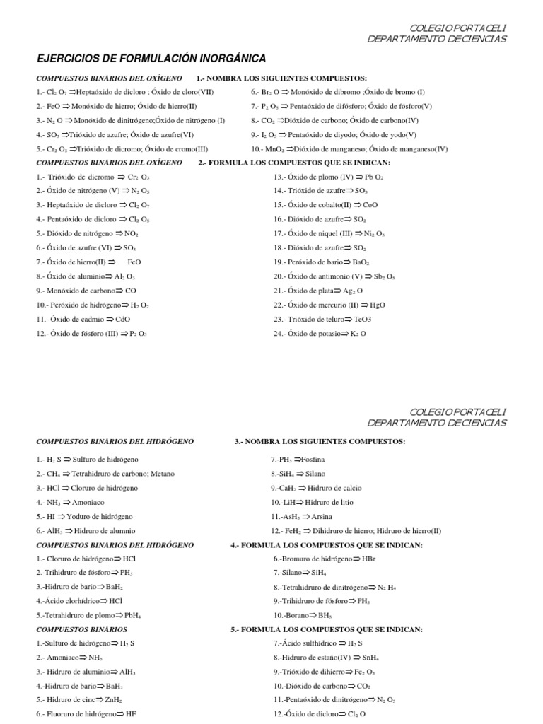 SOLUCI%C3%93N%2BEJERCIOS%2BFORMULACI%C3%93N%2BINORG%C3%81NICA | PDF ...