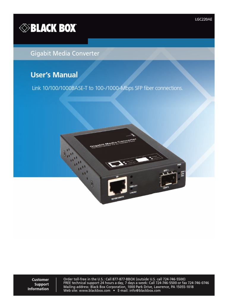 Black Box: User's Manual | PDF | Internet Protocol Suite | Ip Address