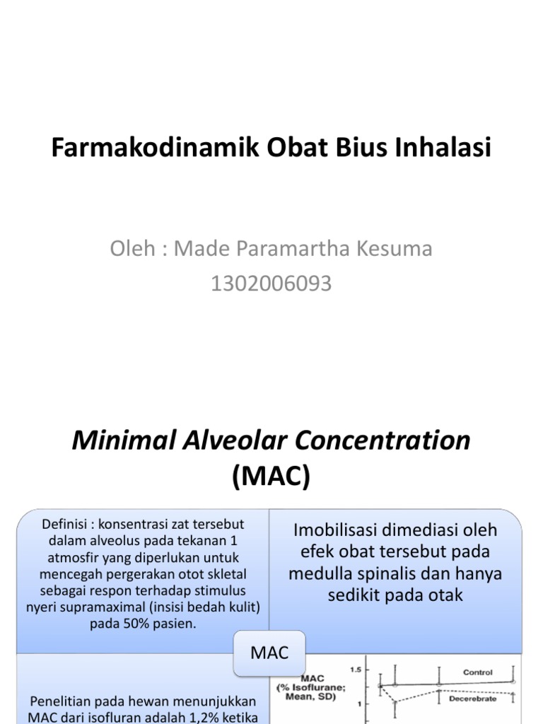 Farmakodinamik Obat Bius Inhalasi Fixxxxxxxxxxx | PDF
