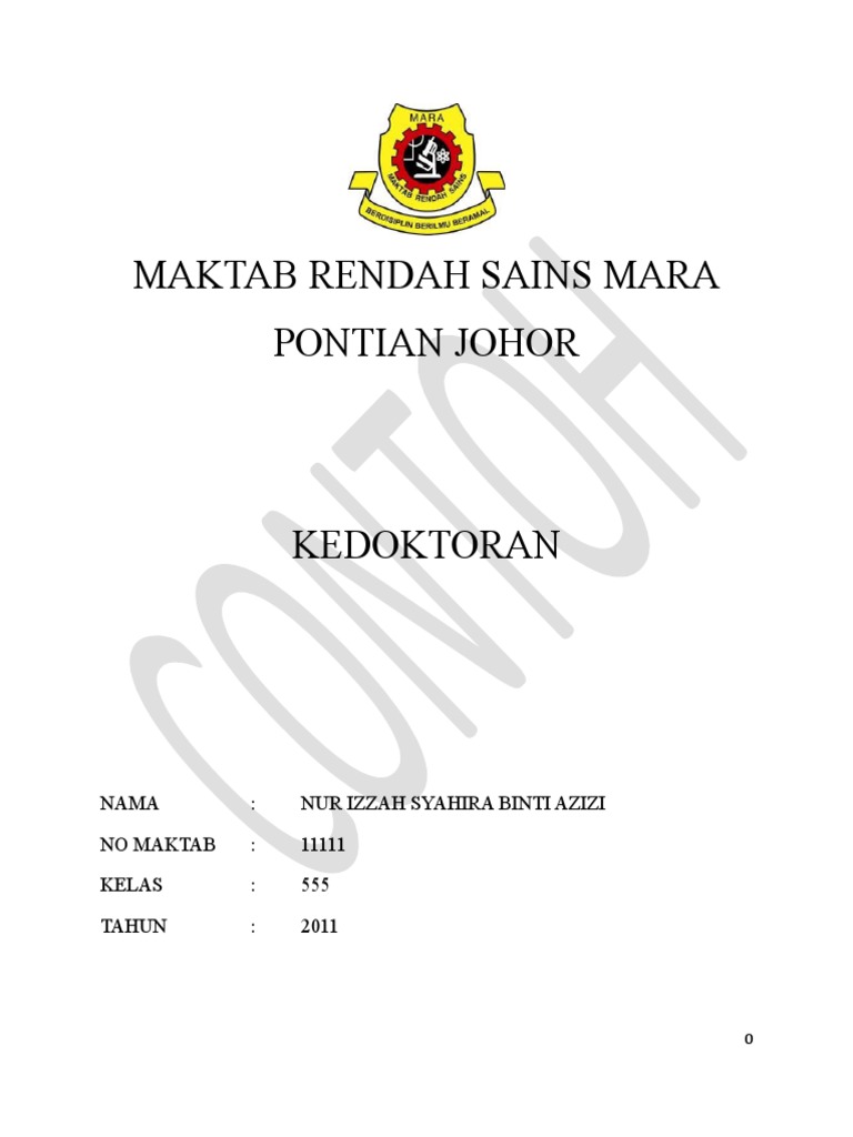 Contoh Folio Kerjaya | PDF