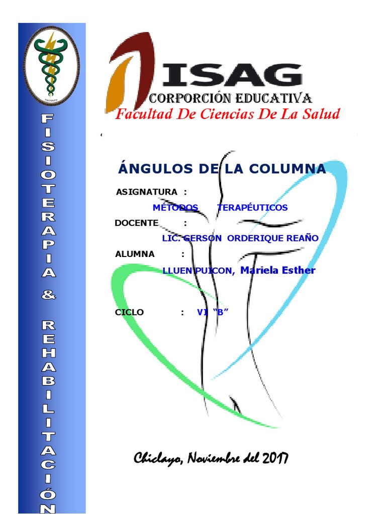 Ángulos de La Columna | La columna vertebral | Escoliosis | Prueba ...