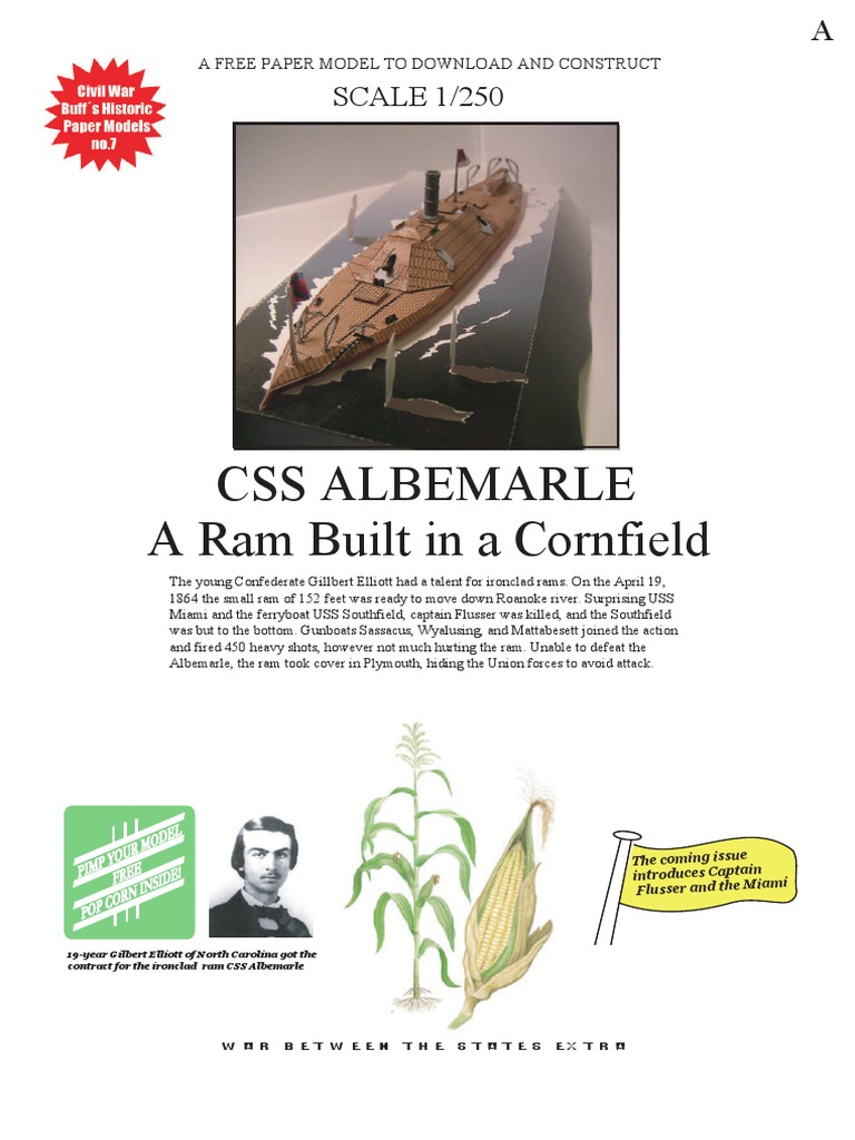 A Ram Built in A Cornfield Css Albemarle: A Free Paper Model To ...