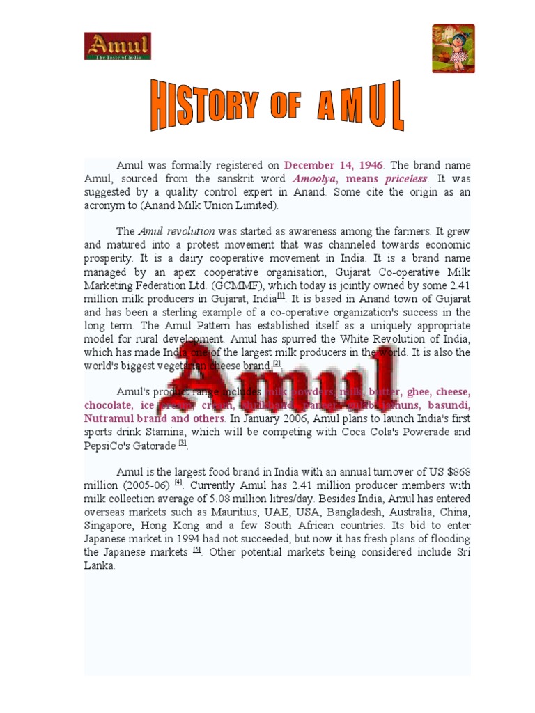 Project Report On Marketing of Amul | PDF | Market Segmentation | Marketing