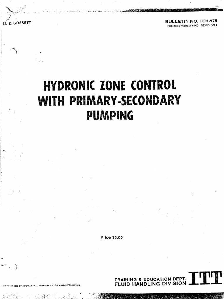 B&G Water Piping Loop Design TEH-975 - 1165 - 1266 PDF | PDF