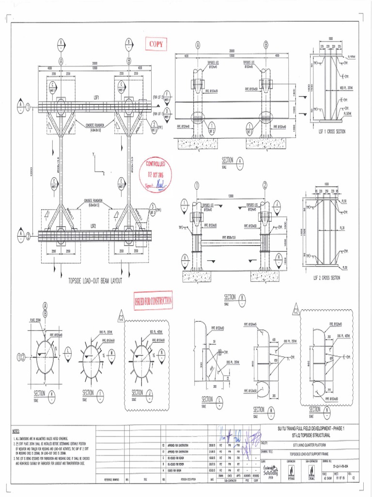 Topside Loadout Support Frame (SHT 1 of 5) | PDF