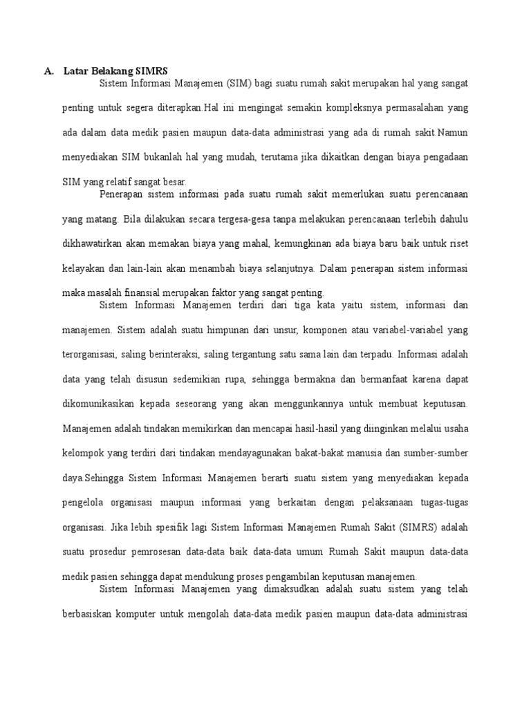 Contoh Spo Simrs | PDF