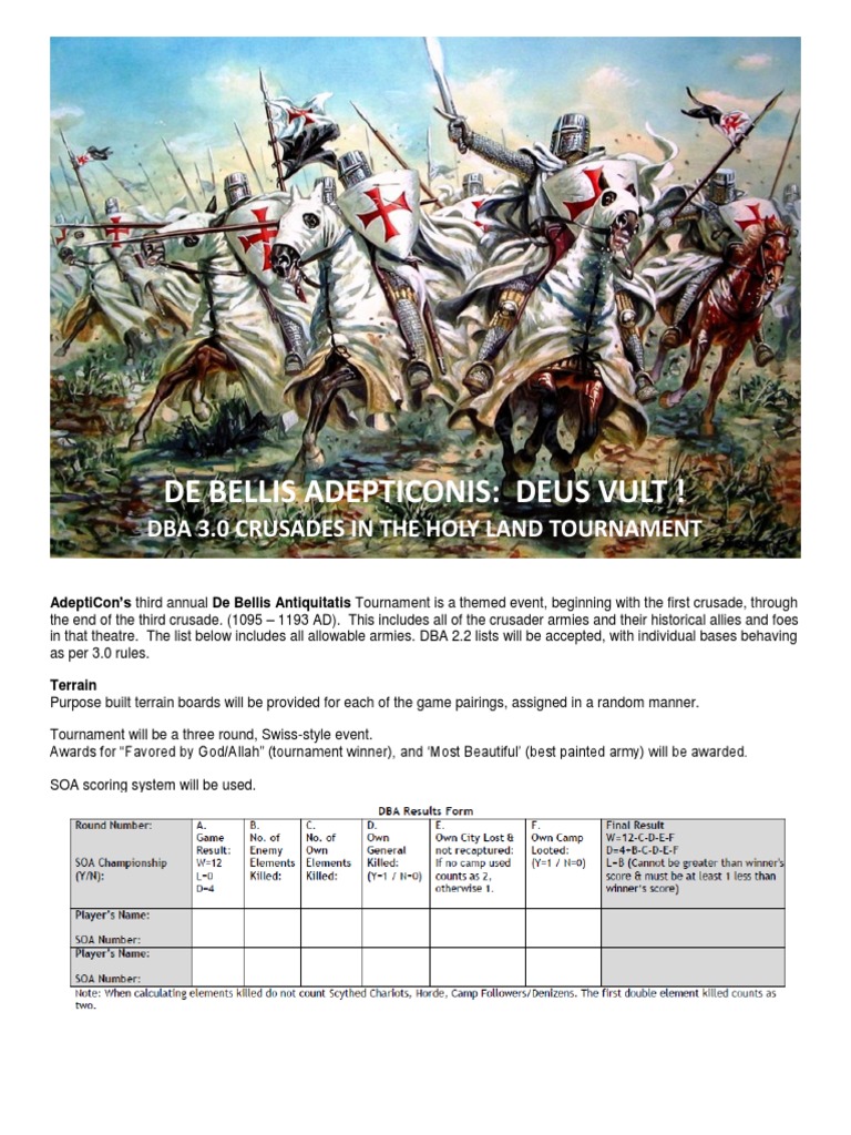 2018 DBA Crusades | PDF