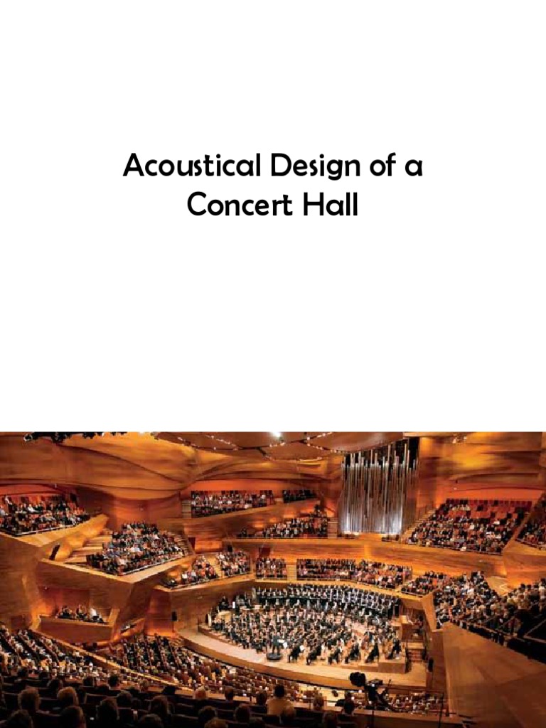 Acoustical Design for Concert Halls | PDF | Loudspeaker | Sound