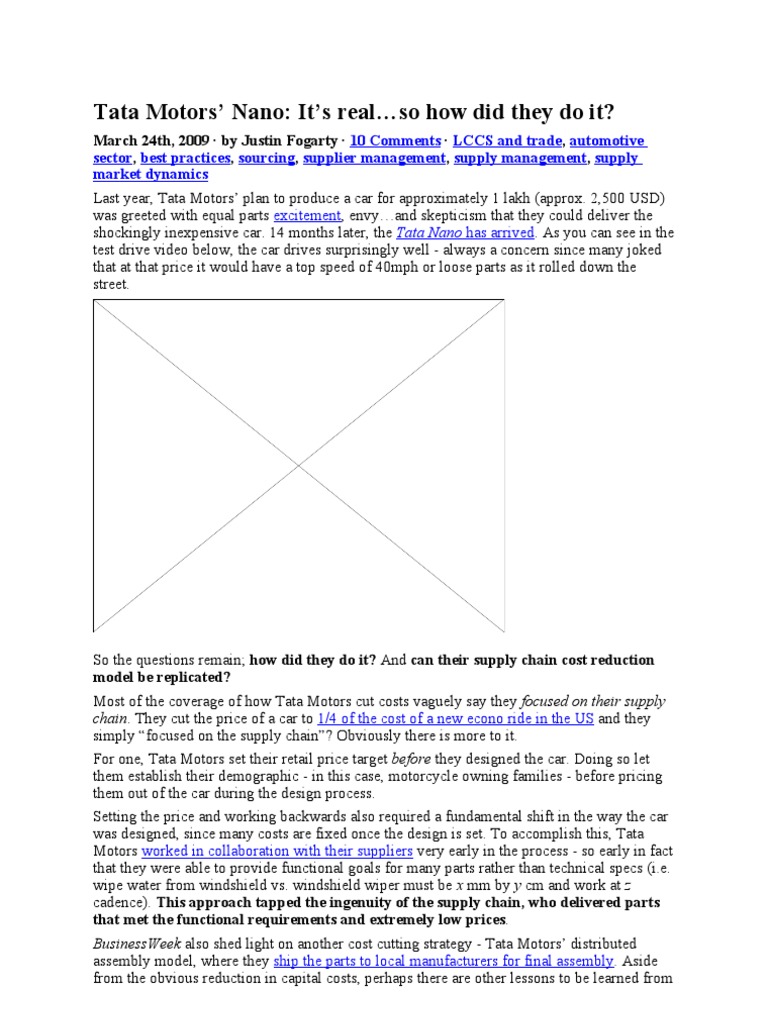 Supply Chain Tata Motors | PDF | Supply Chain | Sap Se