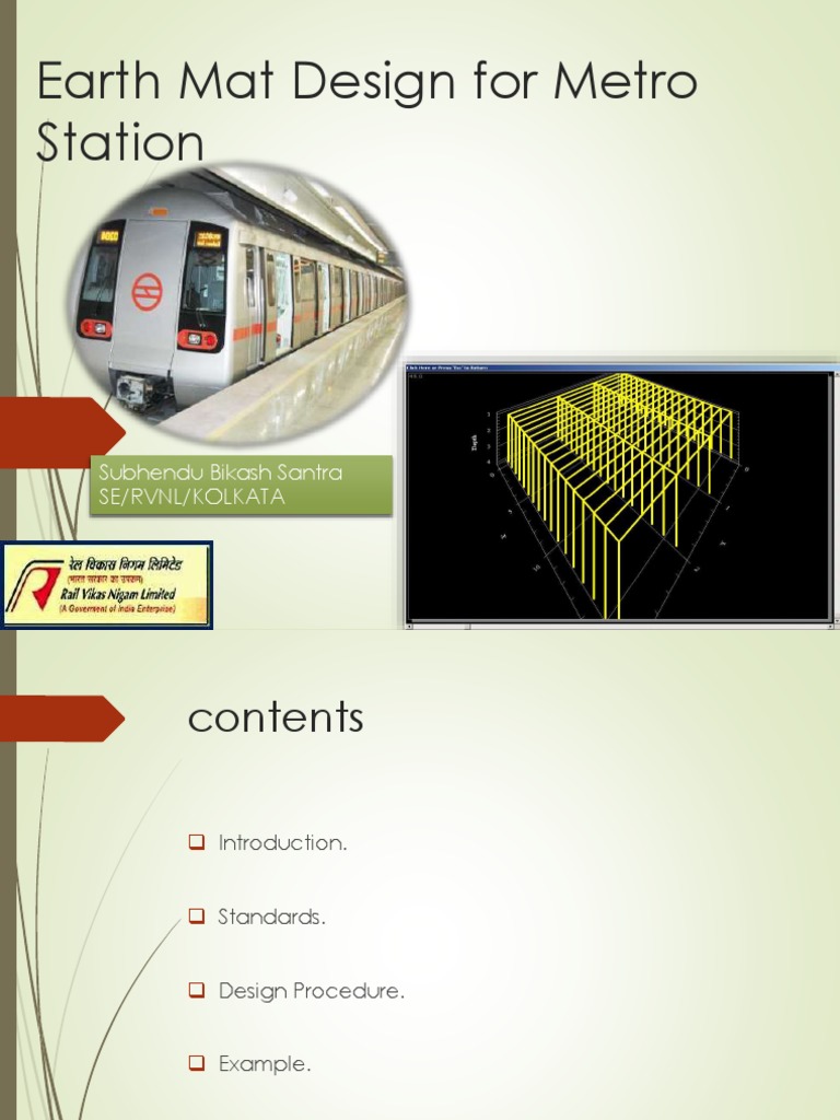 Earthmat Design For Metro Station | PDF | Electricity | Electrical ...