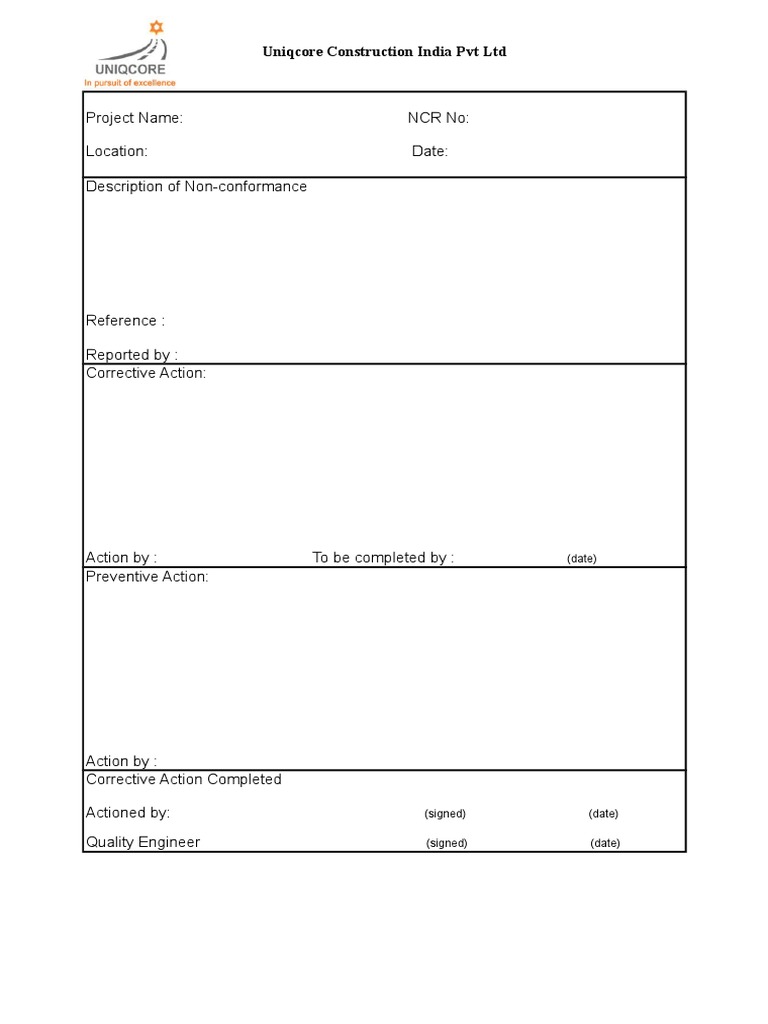 NCR Sample 9001 | PDF