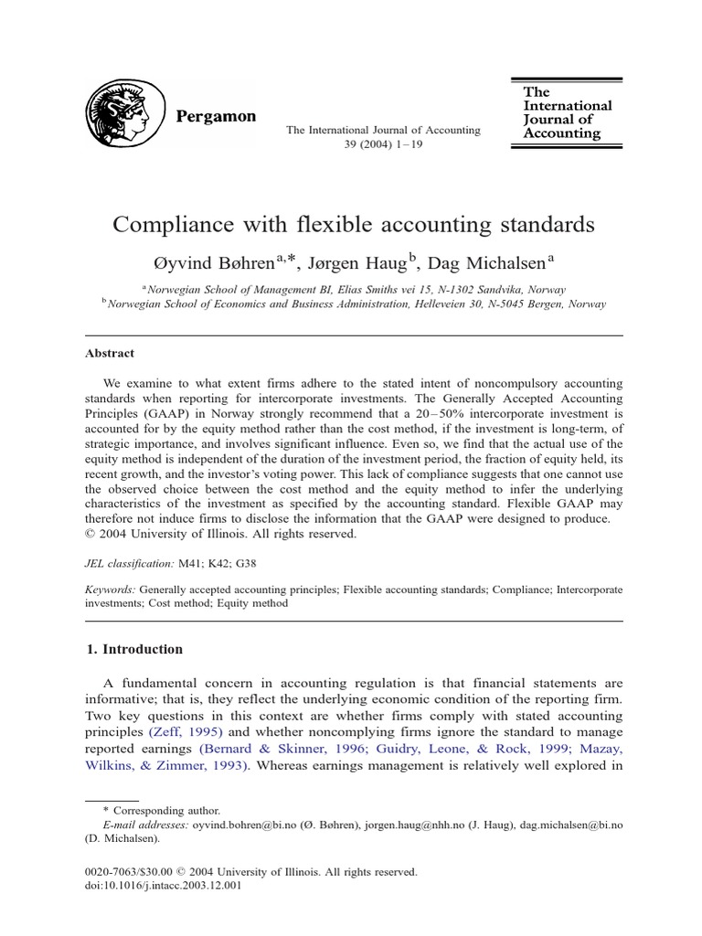 15-Compliance With Flexible Accounting Standards | PDF | Investing | Stocks