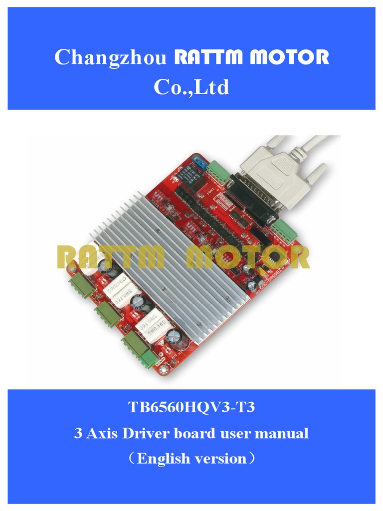 3 Axis TB6560 v Type Driver User Manual | Embedded System | Engraving