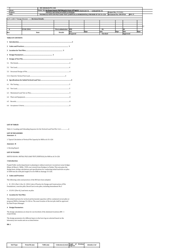 Intitial Load Test Design 1 | PDF | Deep Foundation | Calibration