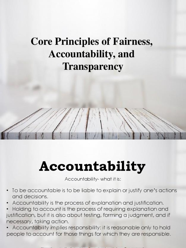 Principles of Fairness, Accountability, and Transparency in ...