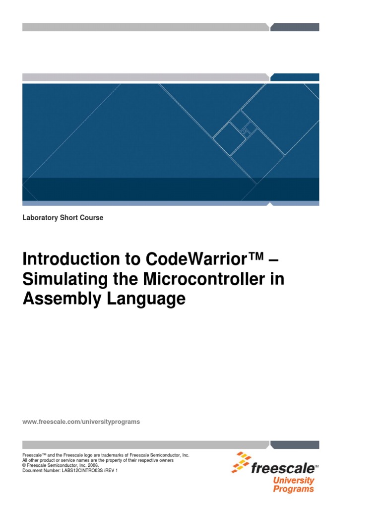 Introducere in Code Warrior | PDF | Assembly Language | Integrated ...