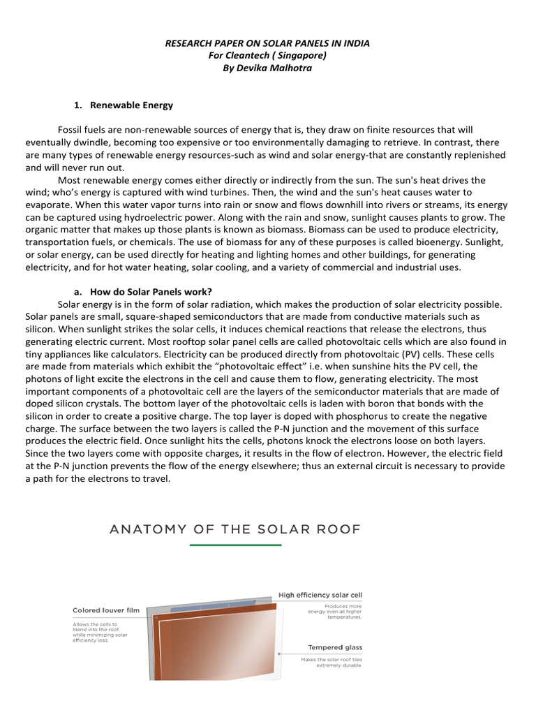 Solar Panel Research in India | PDF | Photovoltaic System | Photovoltaics