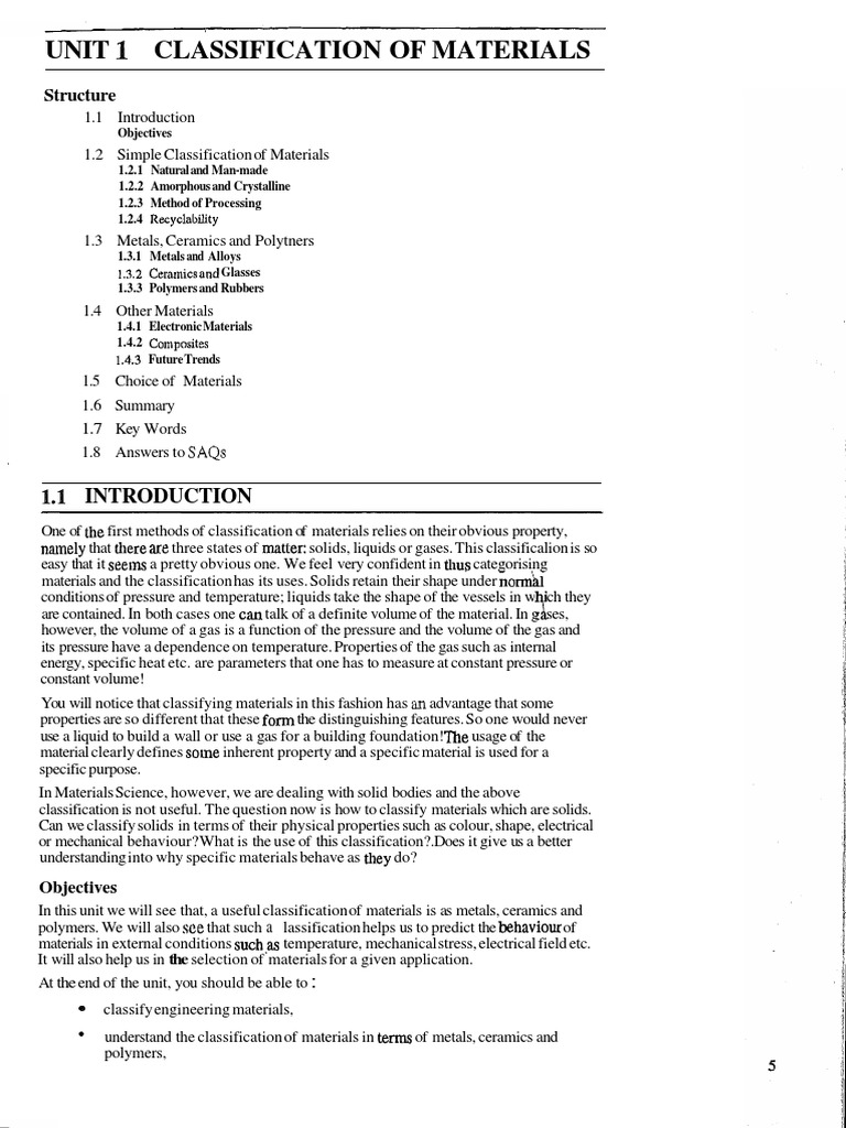 Classification of Engineering Materials: A Guide to Understanding the ...